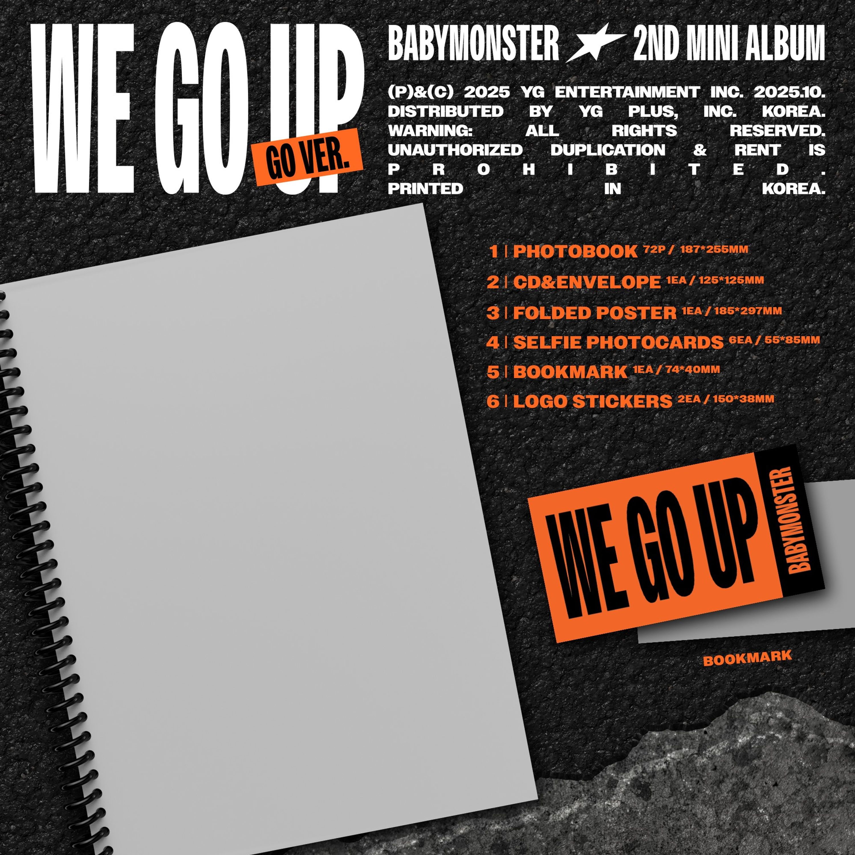 CD We Go Up / PHOTOBOOK GO VERSION - Babymonster | RUKAHORE SHOP